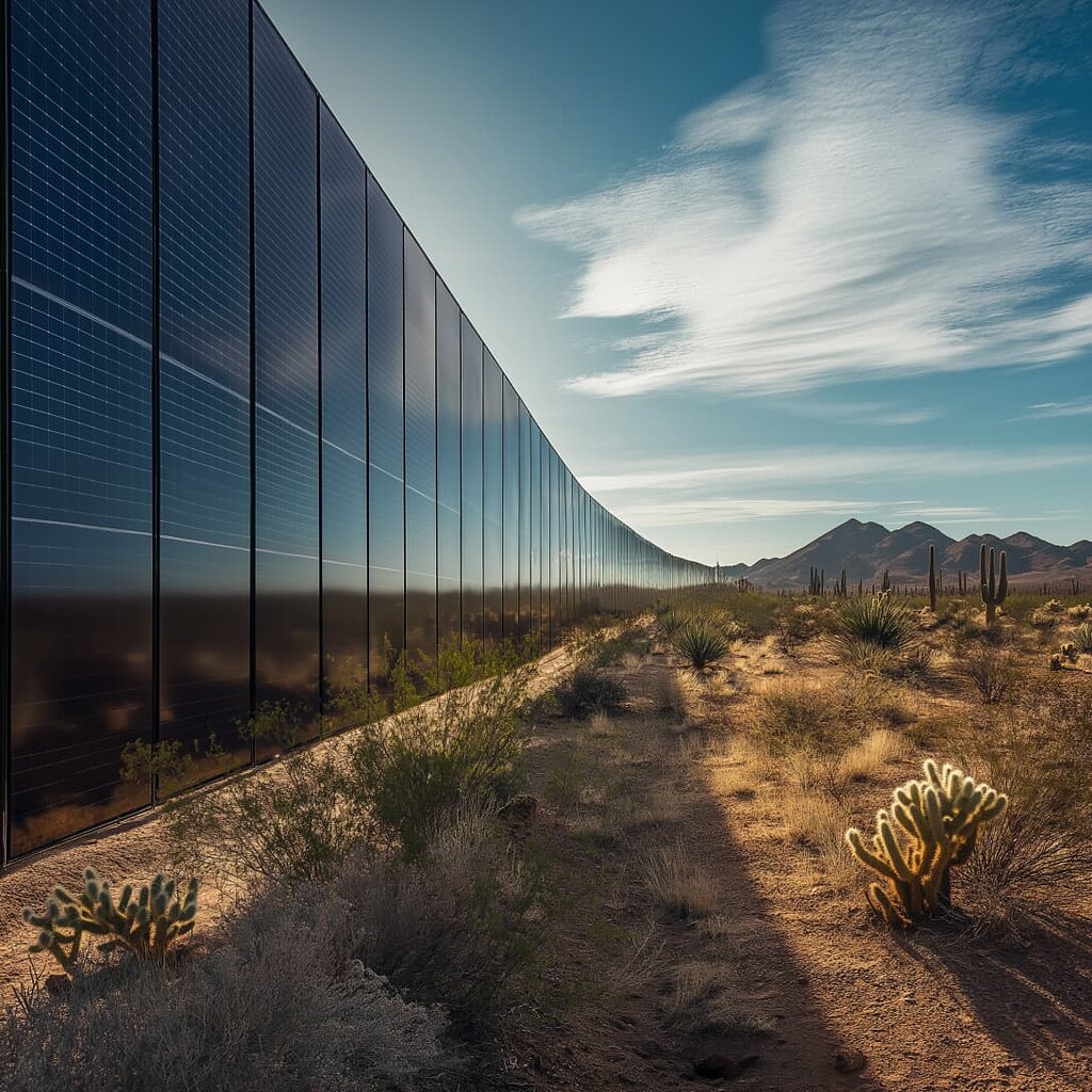 Solar-Powered (Hot) Border Wall: 50x the World's Largest Solar ...